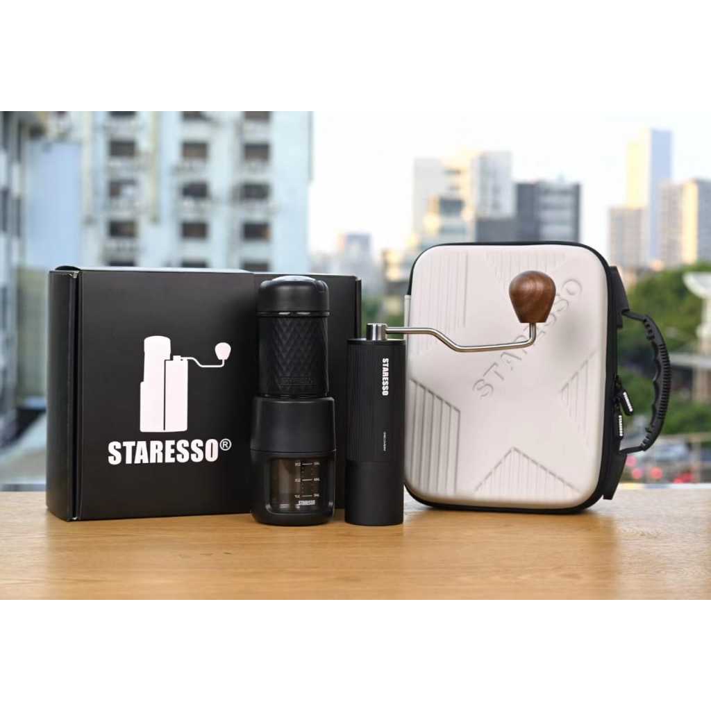 STARESSO Classic Combo Set (SP200 Basic Portable Espresso Maker + D6 ...