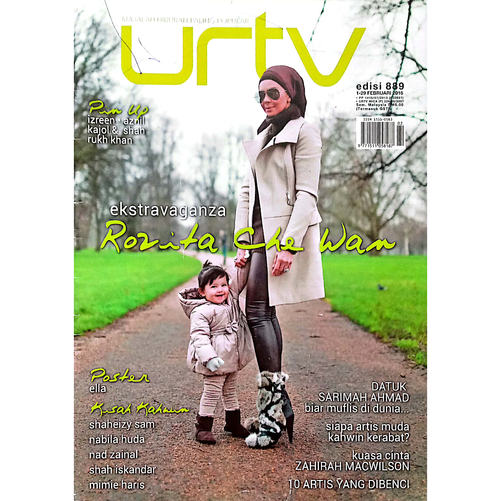 MAJALAH URTV FEB 2016 ( ROZITA CHE WAN ) | Shopee Malaysia