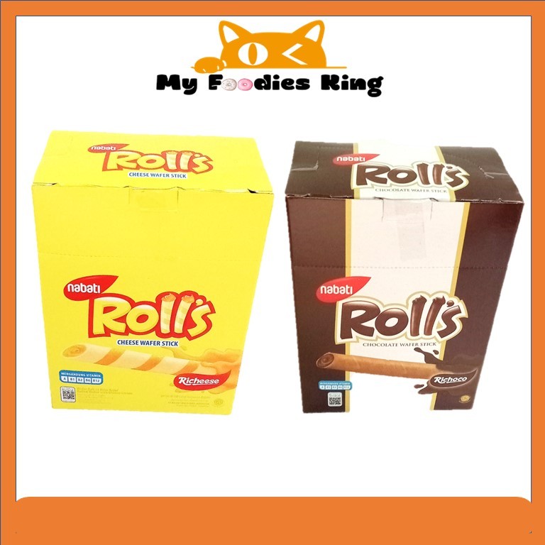 7g x 20pcs Nabati Rolls Wafer Stick Richeese cheese / Richoco Chocolate [My foodies King ...