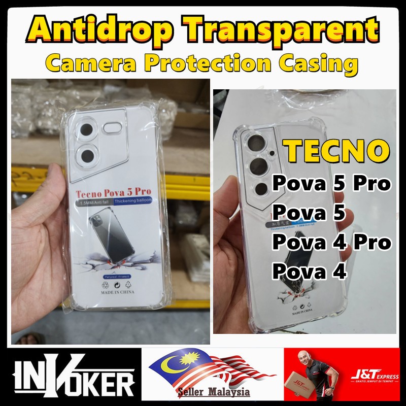 Tecno Pova 5 Pro / Pova 5 / Pova 4 Pro / Pova 4 / Antidrop Transparent ...