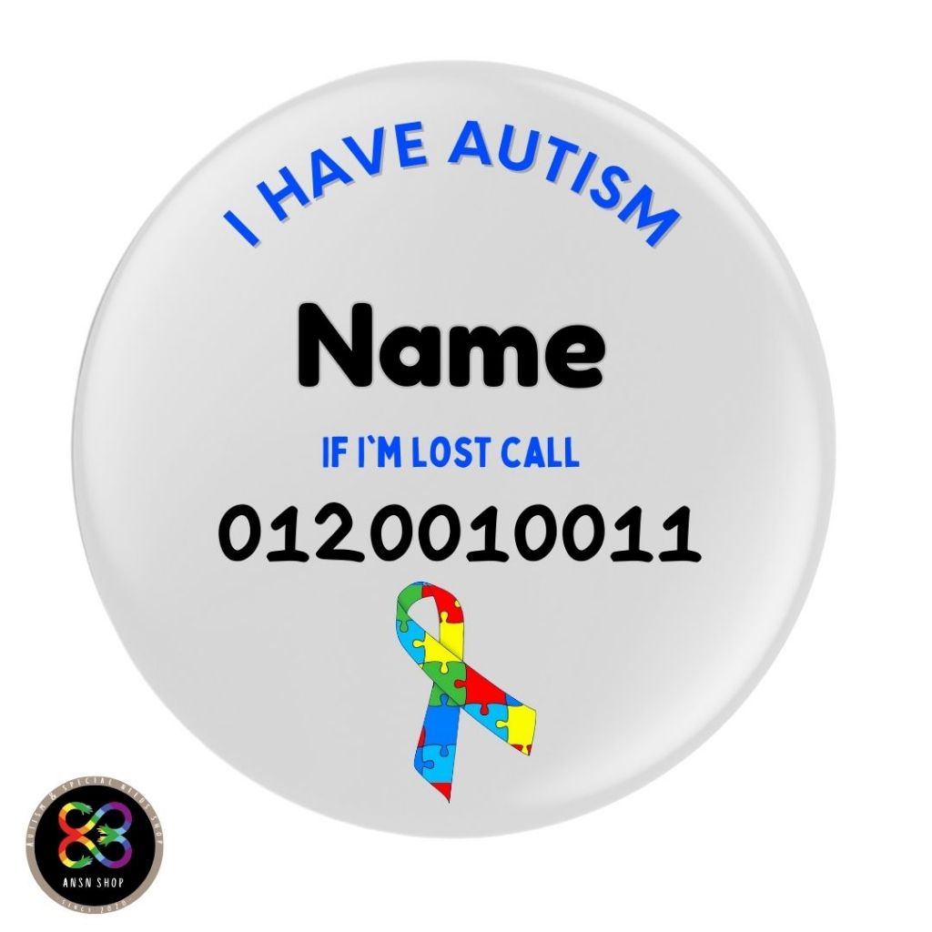 AUTISM Button Pin Badge / Medical Alert / OKU / AUTISME / Allergy Alert ...