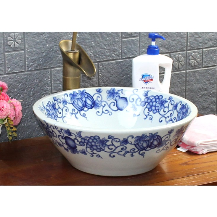 HAND MADE CERAMIC BASIN DESIGNER SRT BASIN ABOVE COUNTER TOP ART SINK ...