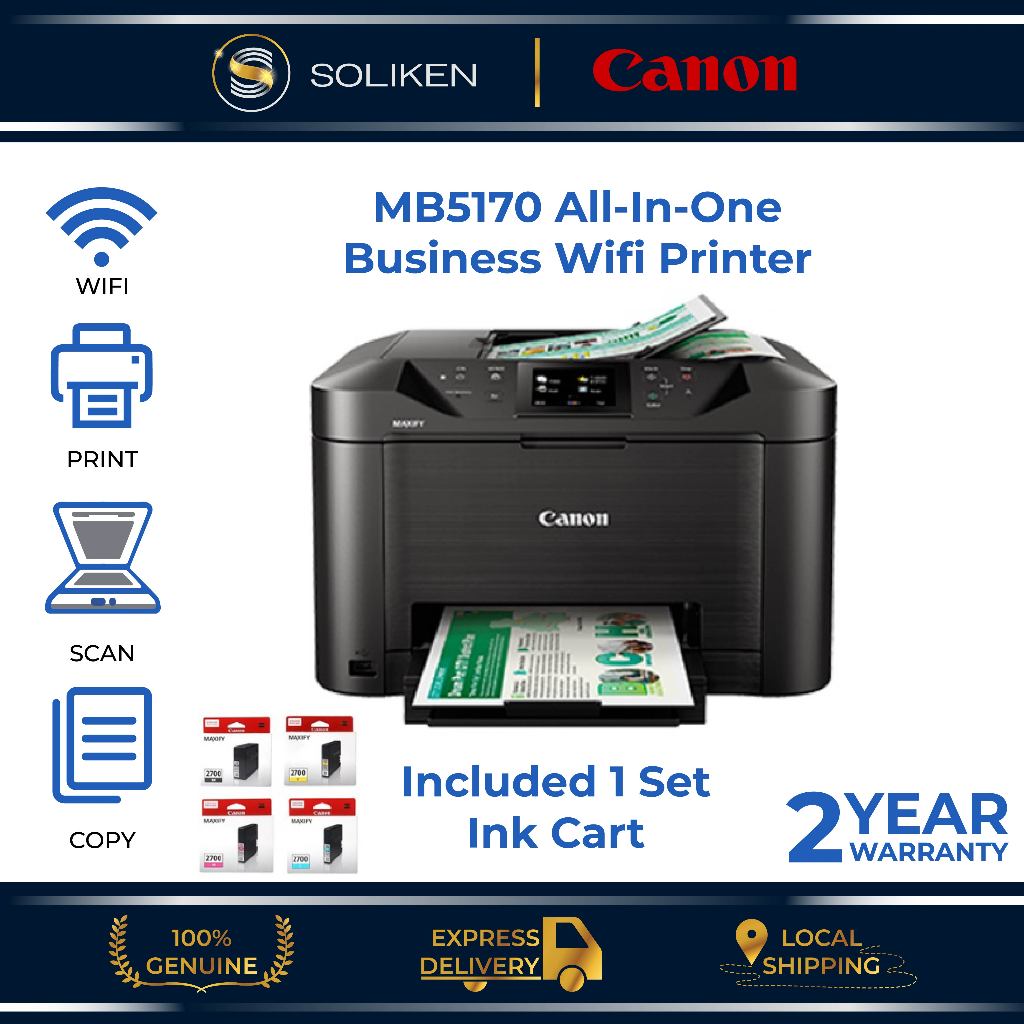 Canon Maxify MB5170 All-In-One Print, Scan, Copy, Fax, Wifi High Speed ...