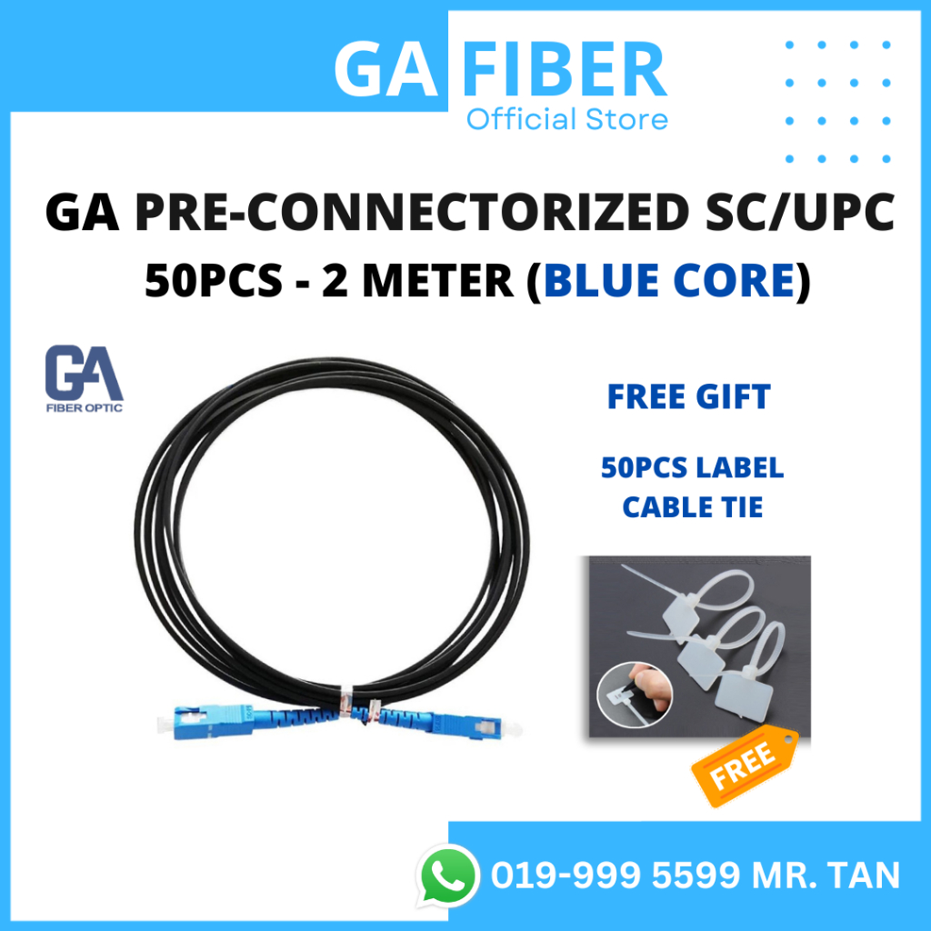 50PCS - GA Pre-Connectorized SC/UPC FIBER OPTIC CABLE | Shopee Malaysia