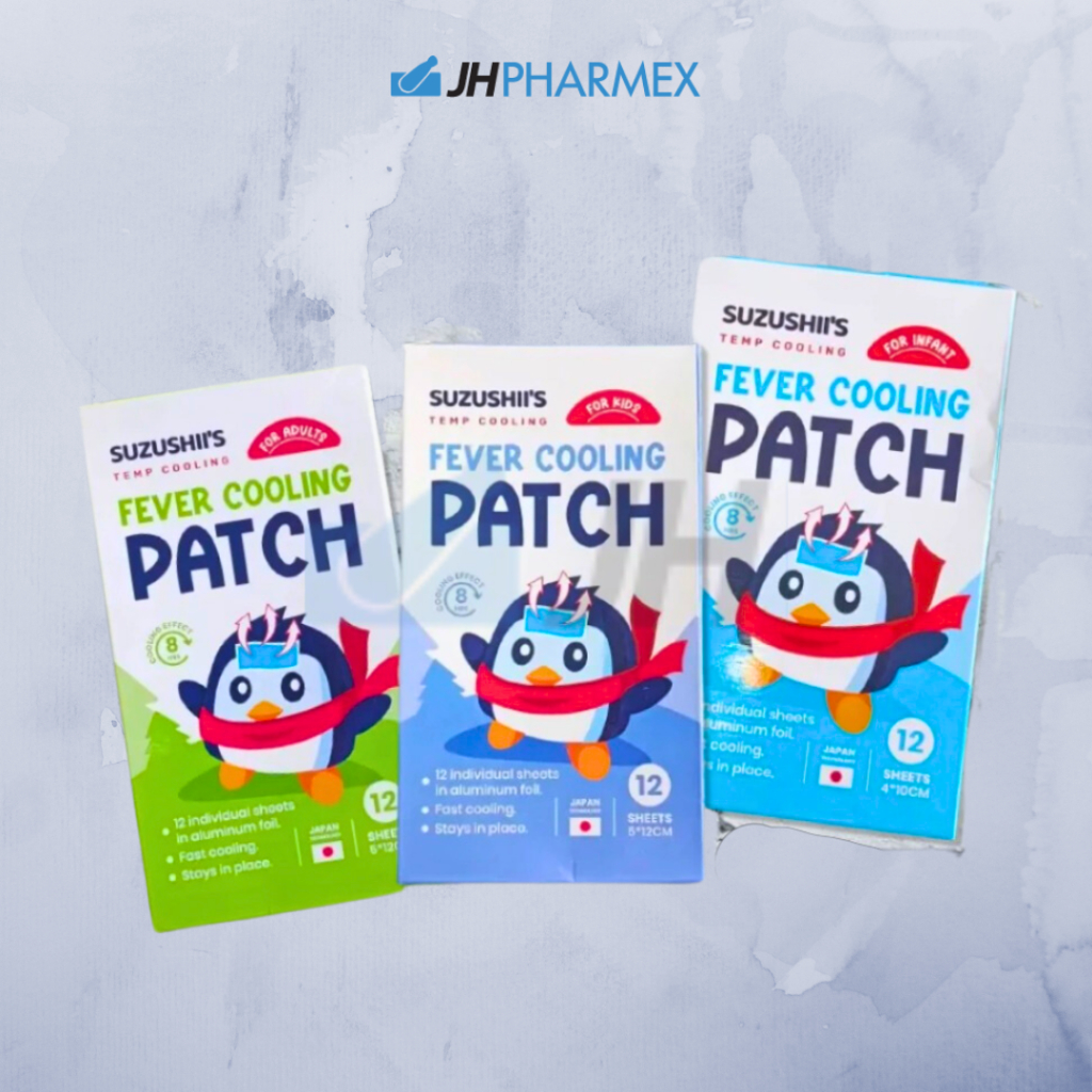 FEVER COOLING Gel PATCH SUZUSHII Plaster Migraine Headache Pad KOOL ...