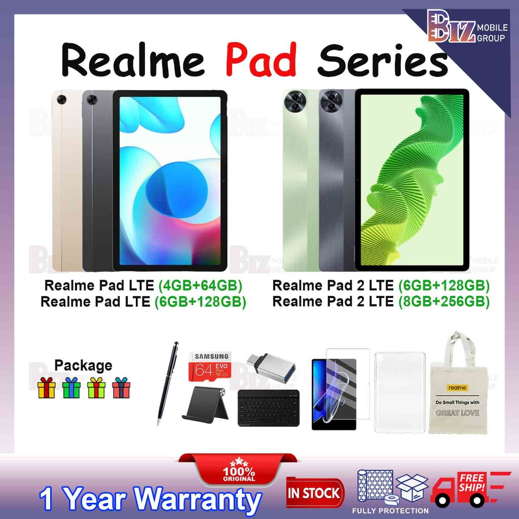 Realme Pad LTE / Realme Pad 2 LTE [4GB+64GB / 6GB+128GB / 8GB+256GB ...