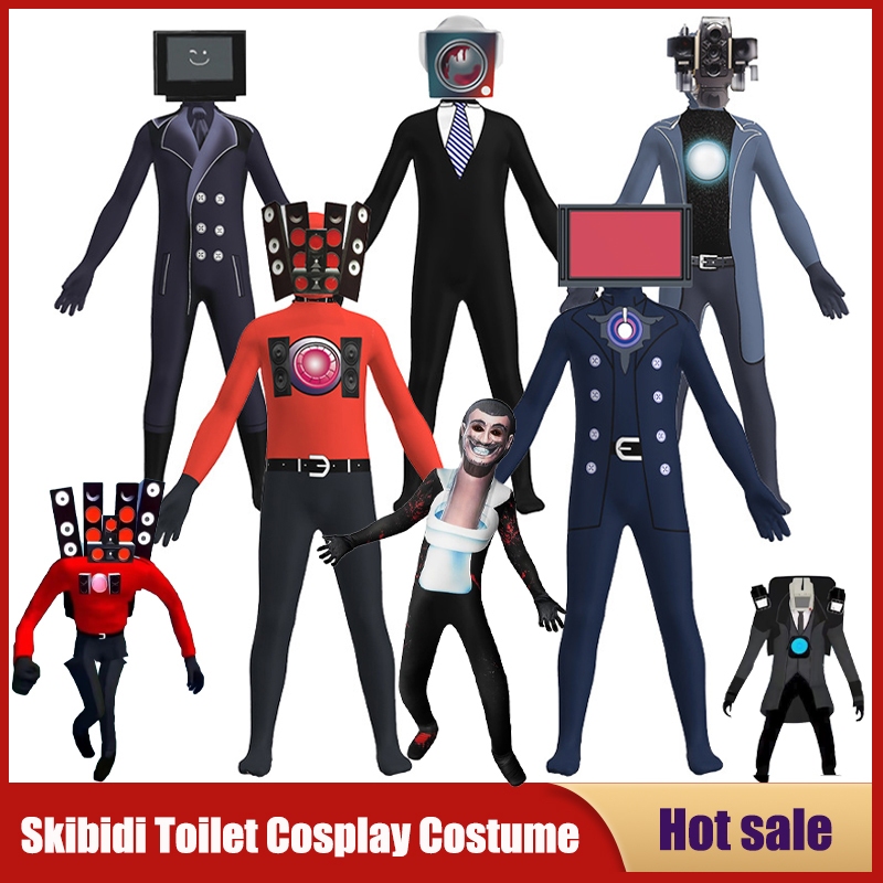 Game Skibidi Toilet Cosplay Costume Adult Kids Halloween Party Bodysuit ...