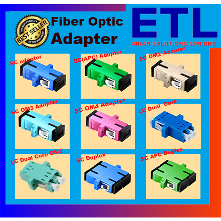 Adapter SC & LC fiber optic Multimode Simgelmdoe simplex adapter Beige ...