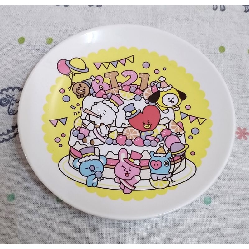 Official BT21 Cafe Original Art Plate Japan Exclusive Stamp Rally ...