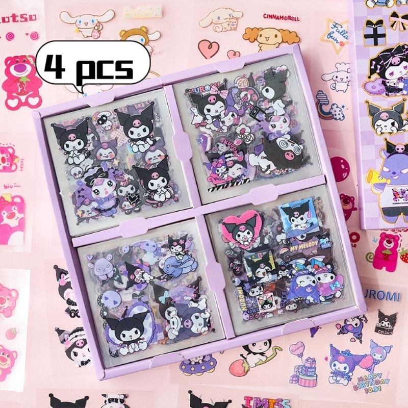 Sanrio Sticker (4 Pcs)Decoration Waterproof Sticker Cinnamoroll /Kuromi ...
