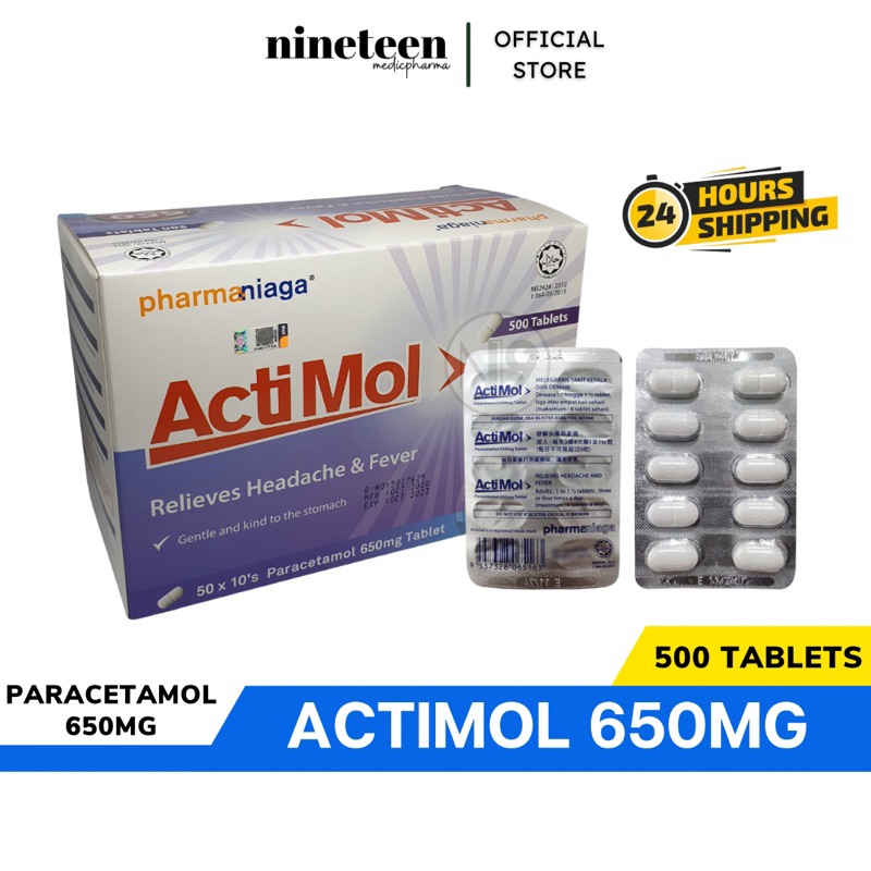 ACTIMOL Paracetamol 650mg (500 Tablets) | Shopee Malaysia