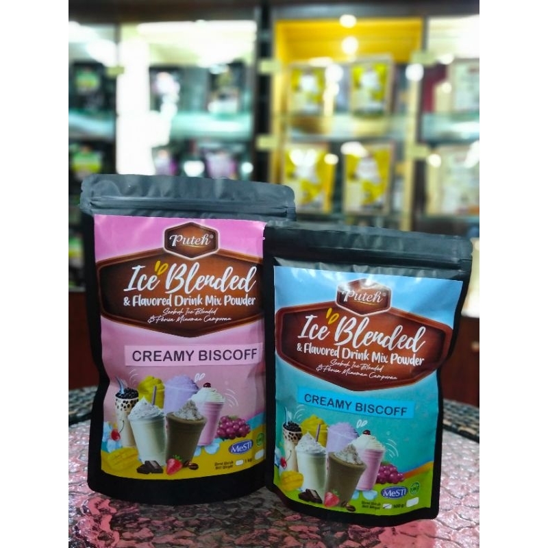 (500g/ 1kg) Serbuk Creamy Biscoff Untuk Ice Blended Powder , Minuman ...