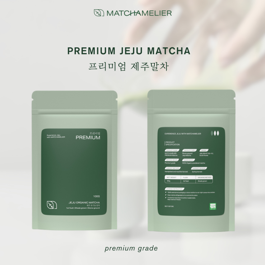 Premium 프리미엄 | JEJU Organic Matcha Powder 제주 유기농 말차 | MATCHAMELIER | Shopee Malaysia