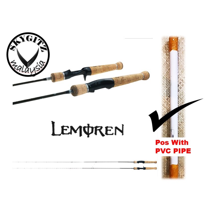 SKYGITZ MALAYSIA FT LEMOREN V1 CARBON SOLID TIP 3-6LB ULTRA LIGHT SPINNING CASTING FISHING ROD ...