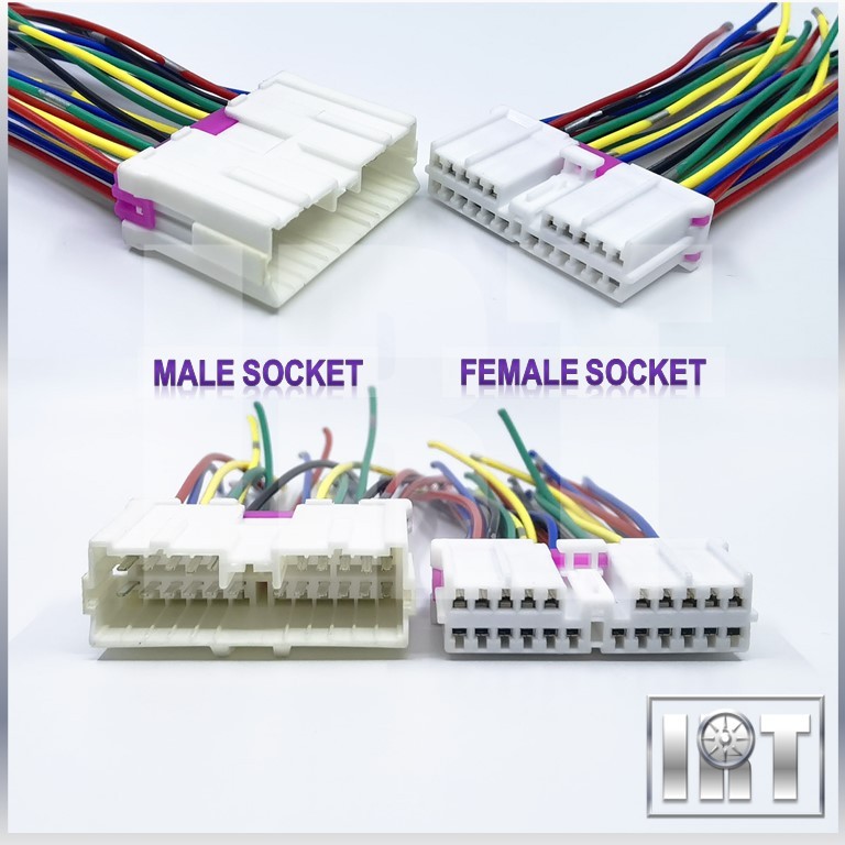 22 Pin Socket Engine Connector Dashboard Panel Assy Soket Kereta ...