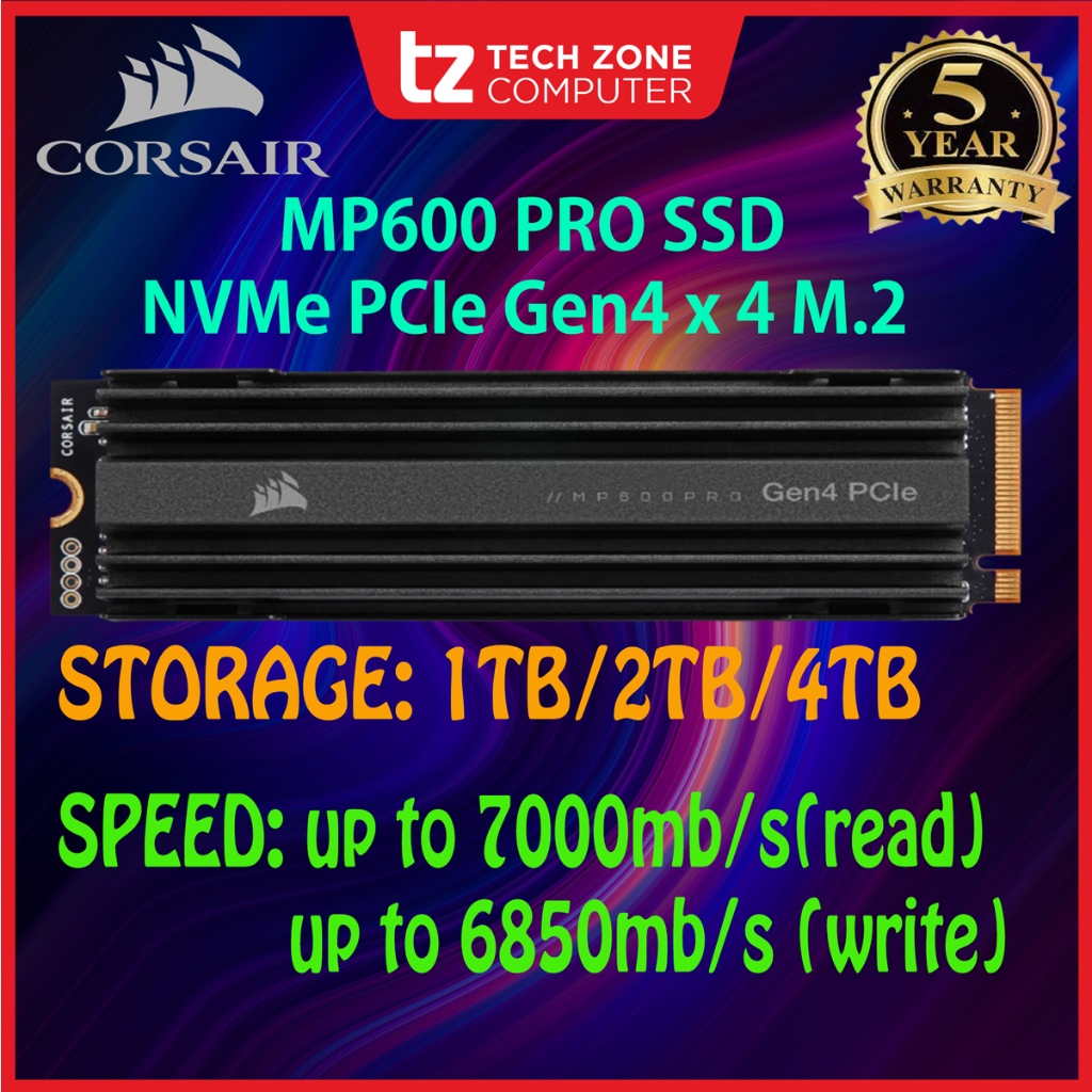 Corsair MP600 PRO M.2 NVMe PCIe Gen 4 x4 SSD | Shopee Malaysia