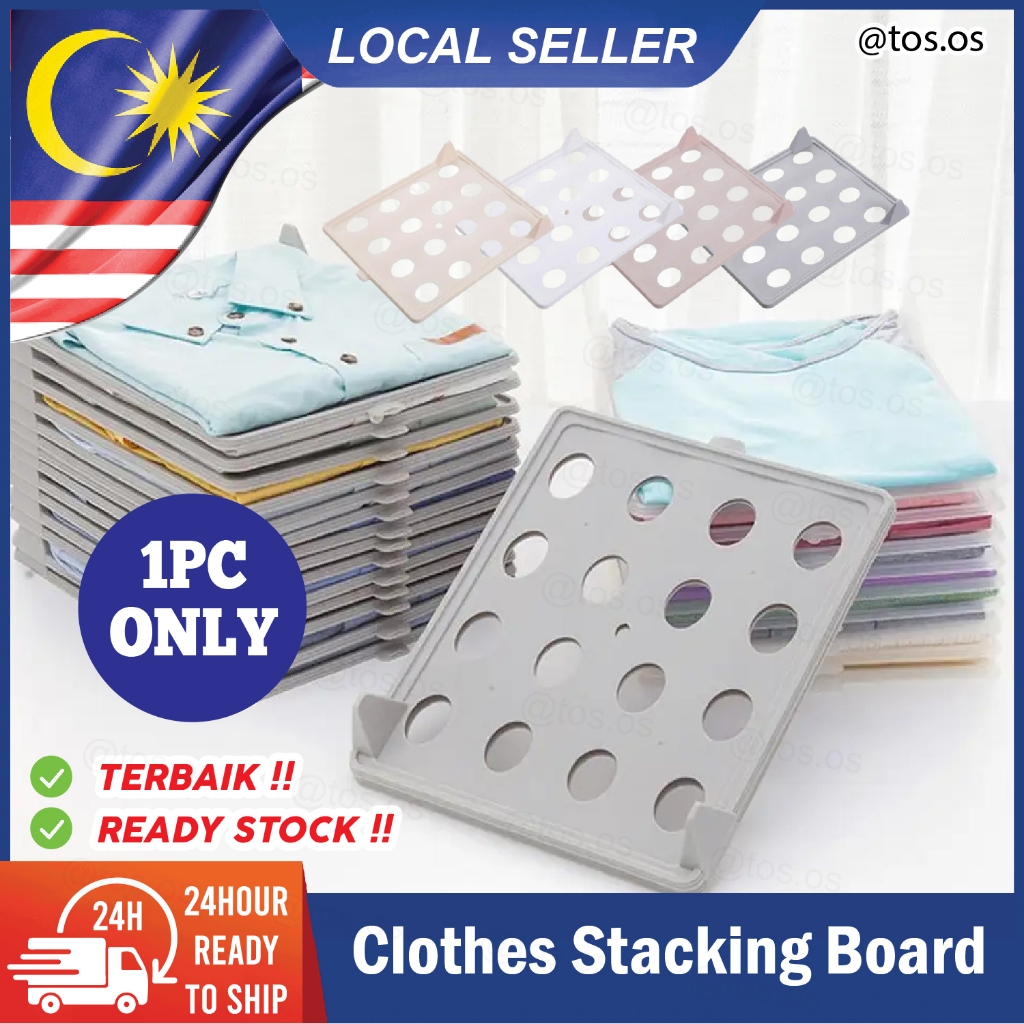 1PC T-Shirt Clothing Dividers Clothes Stacking Board Folder Closet ...