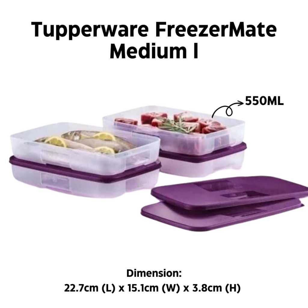 Tupperware Freezermate Medium I 550ml (1 pcs) | Shopee Malaysia