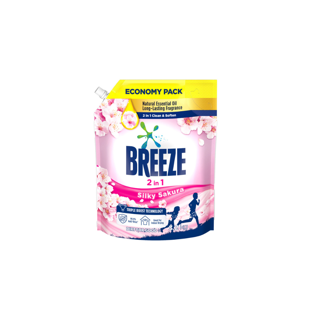 Breeze Liquid Silky Sakura Big Refill (3.2kg) | Shopee Malaysia
