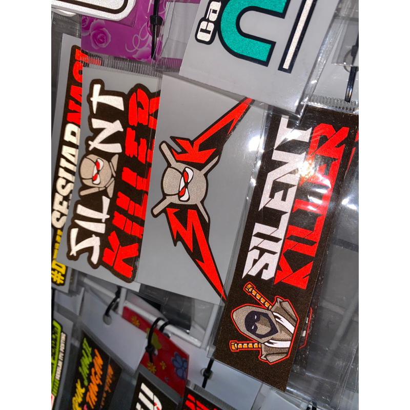 Sticker pantulan cahaya silent killer / silent killer logo | Shopee ...