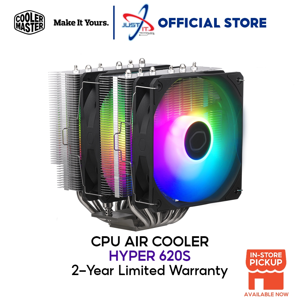 Cooler Master Hyper 620S ARGB CPU AIR Cooler - Black RR-D6NA-17PA-R1 ...