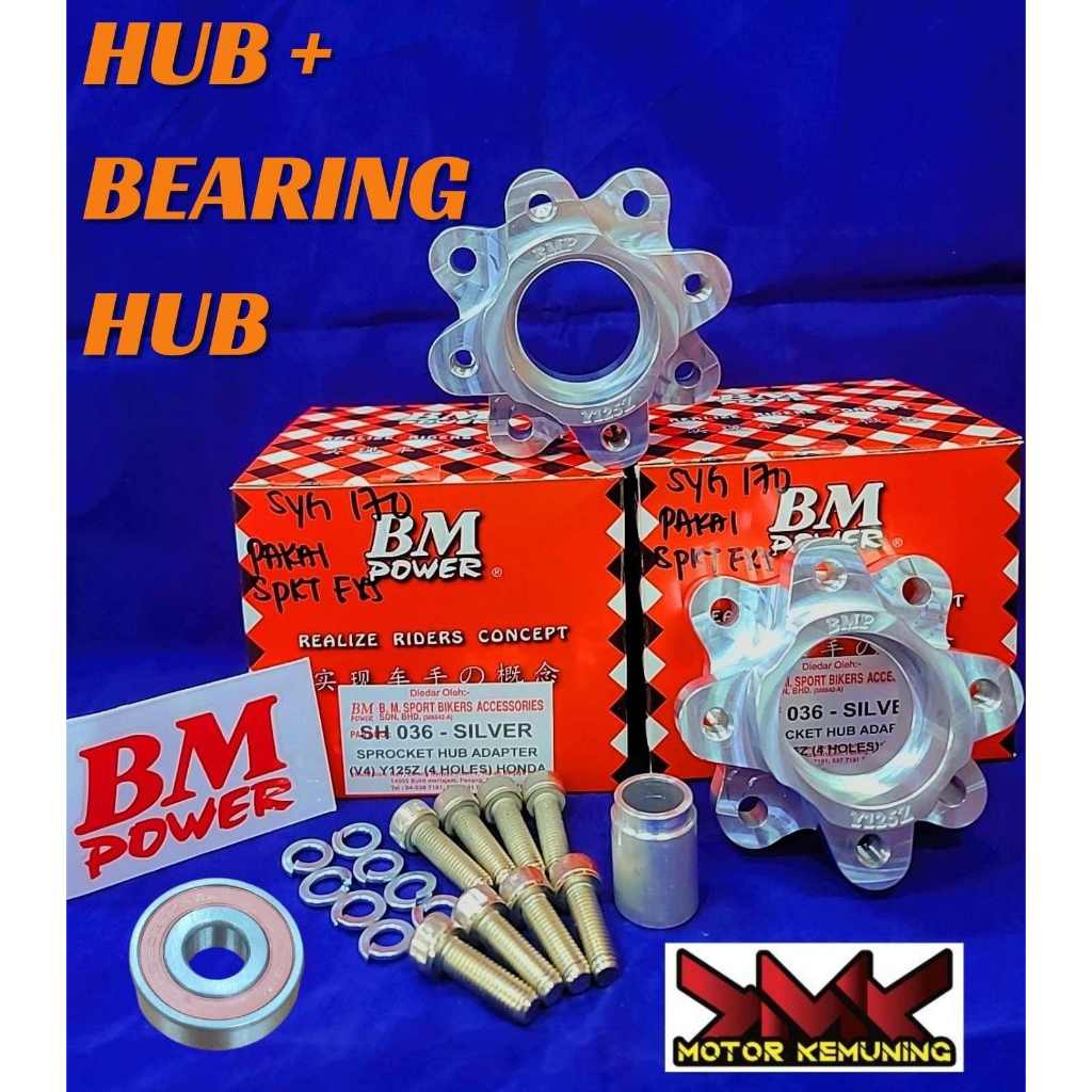 HUB CUSTOM BM POWER UTK RIM DEPAN YAMAHA (TAK PERLU TEBUK) utk Y125 ...