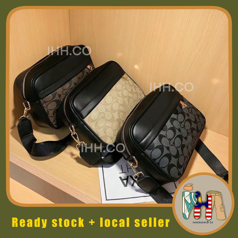 Coach Sling Bag Crossbody Shoulder Unisex Bag Coach Beg Lelaki wanita ...
