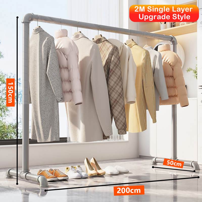 Double Pole Clothes Drying Hanger Rack/ampaian penyidai rak tempat ...