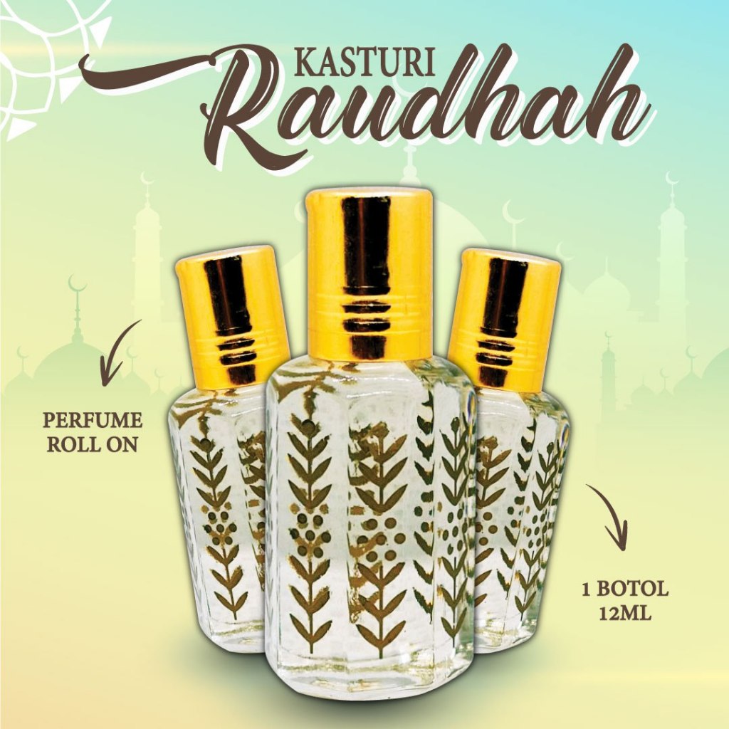 (ROLL PERFUME ) MINYAK WANGI KASTURI RAUDHAH PREMIUM / RAUDHAH MADINAH ...