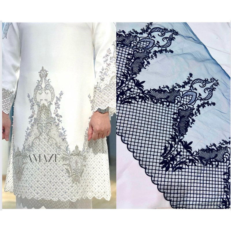 Border Lace Premium Designer Lace Baju Kurung Baju Pengantin Tinggi ...
