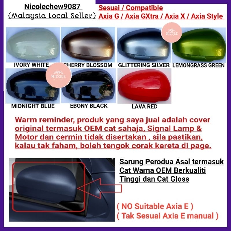 Perodua Axia G/Axia X/Axia Gextra/New Axia Style Original Side Mirror ...