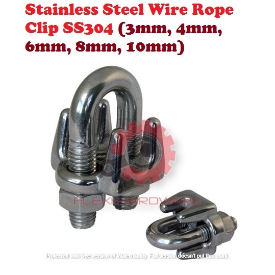 Stainless Steel Wire Rope Clip SS304 (3mm, 4mm, 6mm, 8mm, 10mm ...