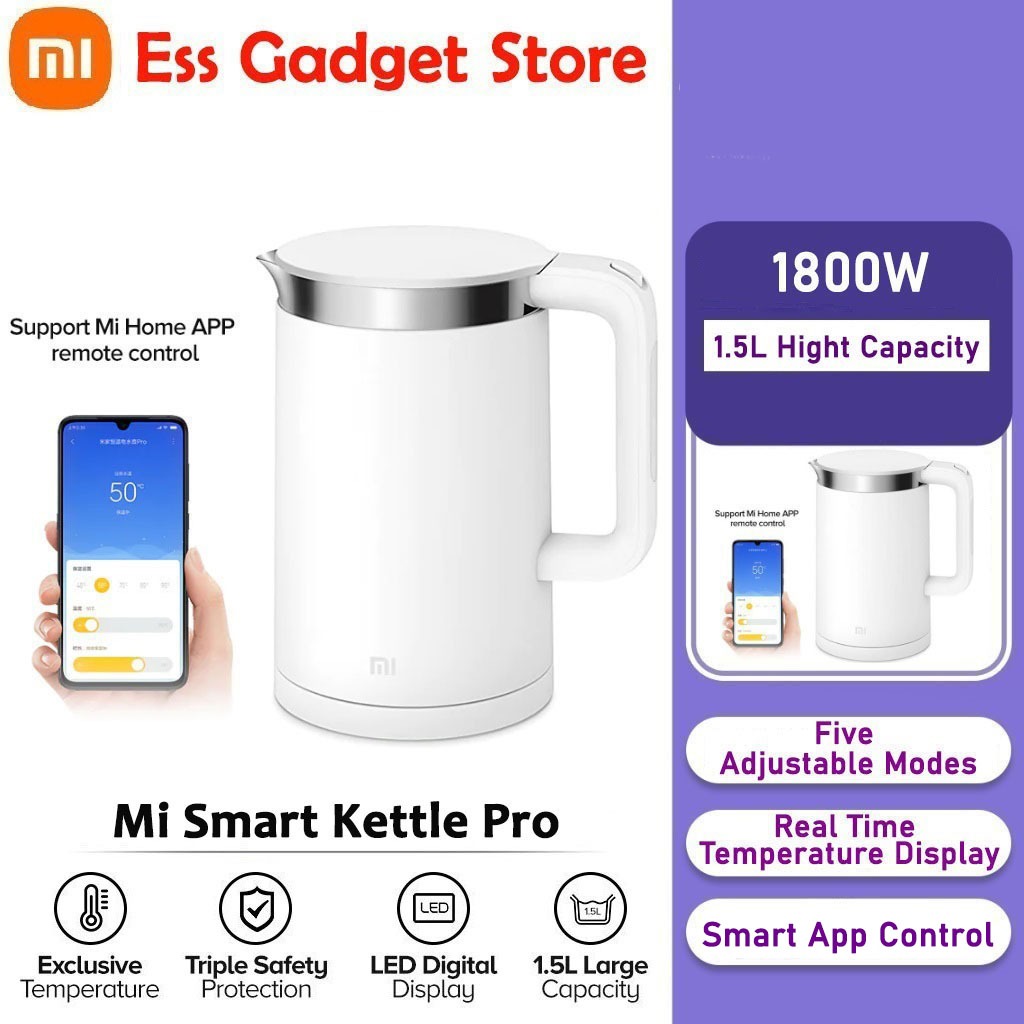 Xiaomi Mi Smart Electric Kettle Pro 1.5L Stainless Steel 1800W Fast ...