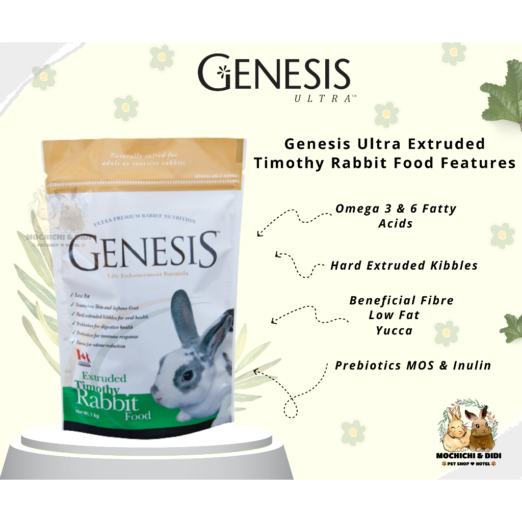 Genesis Ultra Extruded Timothy Rabbit Food Alfafa Rabbit Food Guinea ...