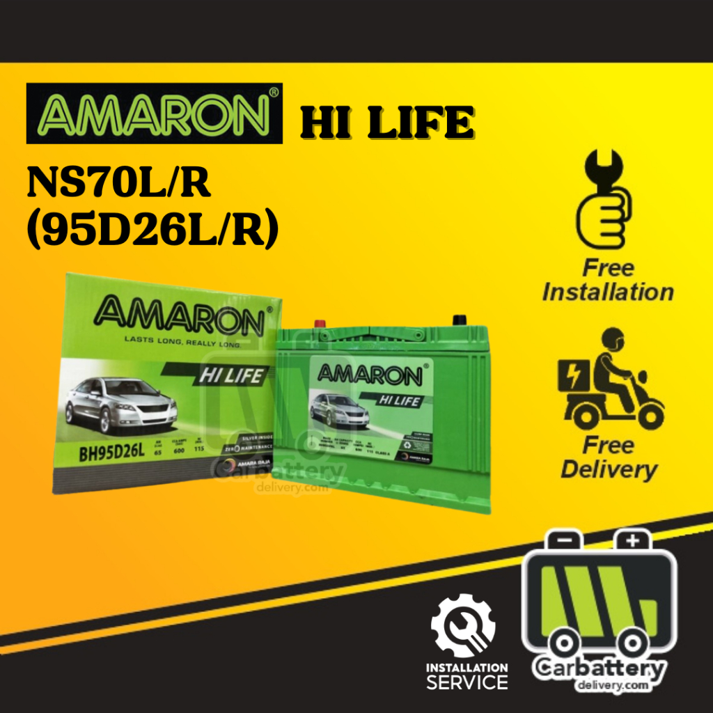 [Installation Provided] Amaro Hi Life NS70L NS70R 95D26L/R Car Battery ...