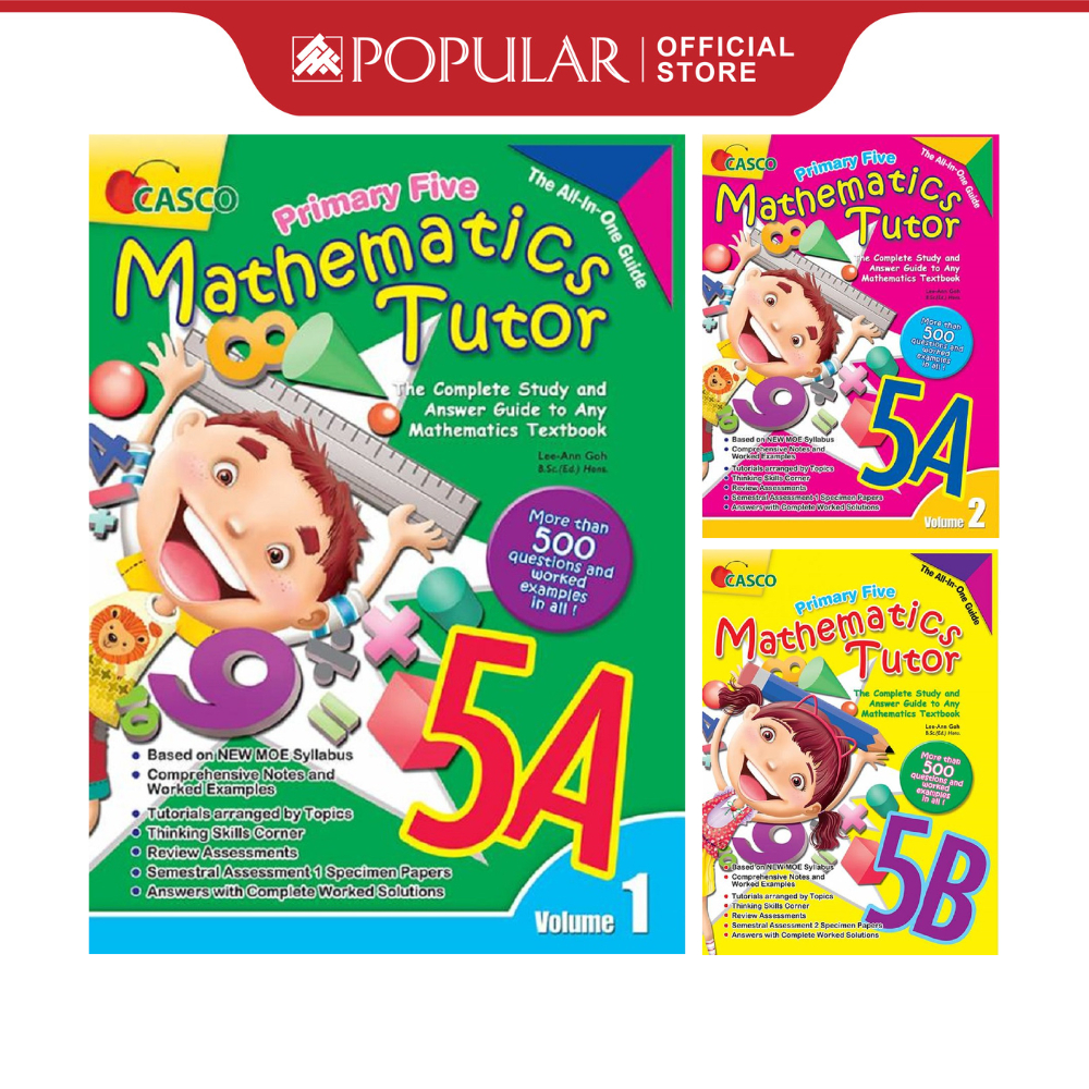 CASCO Primary Mathematics Tutor 5A Vol 1/ 5A Vol 2/ 5B | Shopee Malaysia