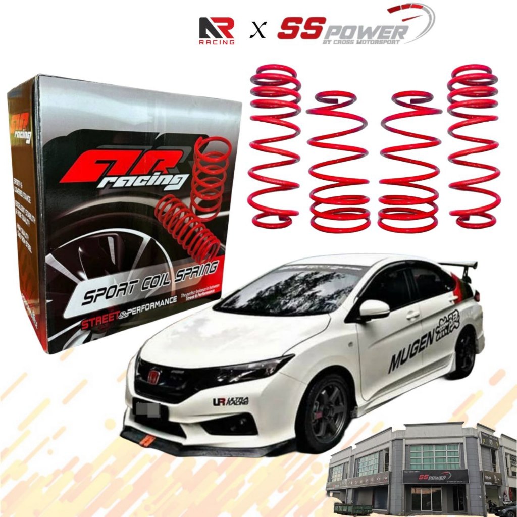 AR RACING SPORT COIL SPRING SET LOWERED HONDA CITY GM6 T9A 2014 ABOVE ...
