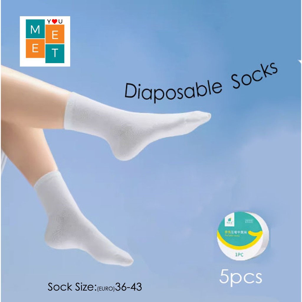 5 Pairs Disposable Socks Boat Business Trip Unisex Short Socks ...
