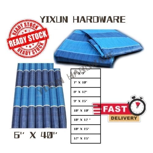 Blue White Canvas Roll Tarpaulin / Kanvas Biru Putih / Blue White ...