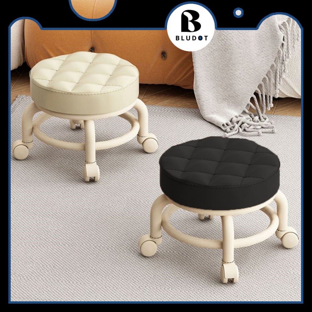 ROLLER SEAT SHORT CHAIR STOOL WITH WHEELS STURDY STABLE STOOL KIDS CARE ...