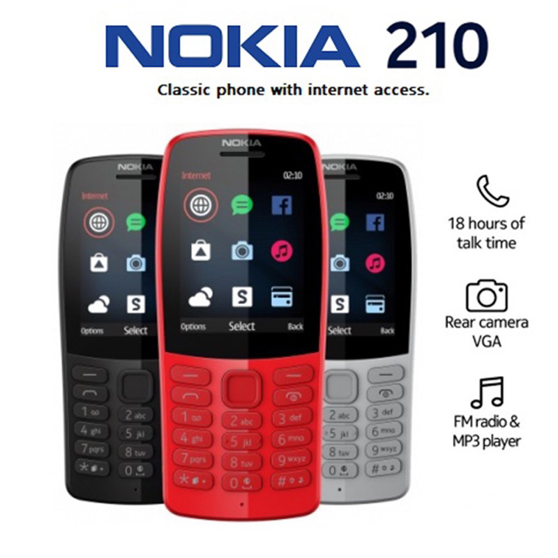 NOKIA 210 2.4 2G GSM DUAL SIM Feature Phones | Shopee Malaysia