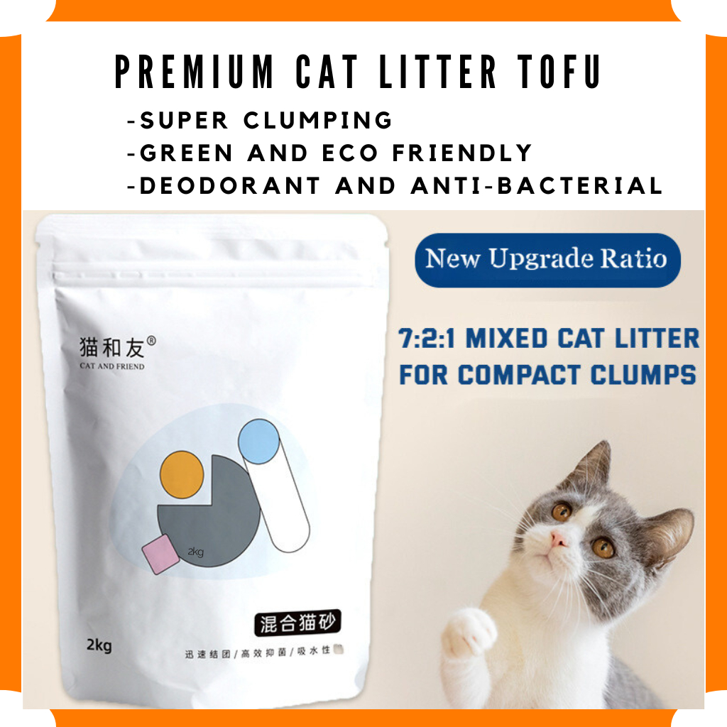 Premium Tofu Cat Litter Sand/Clumping Cat Litter/Pasir Kucing Wangi ...