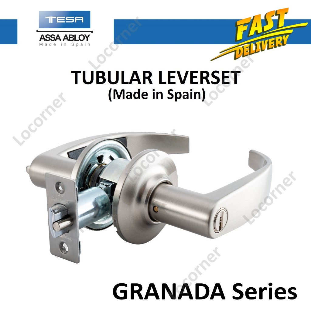 TESA KEY-IN LEVER LOCKSET GRANADA SERIES (Made in Spain)/ Tubular ...