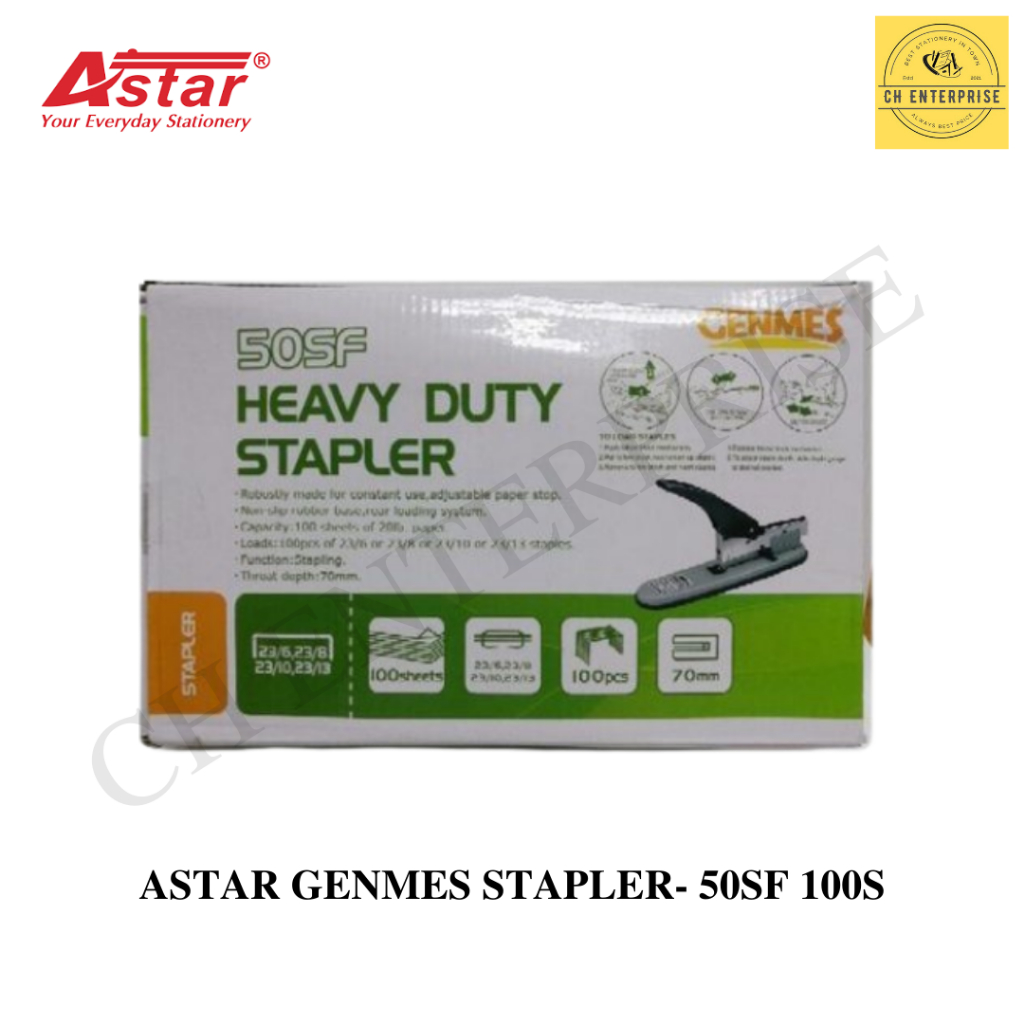 CHE🅰️ASTAR ⭐GENMES Heavy Duty Stapler Office School Staples Book ...