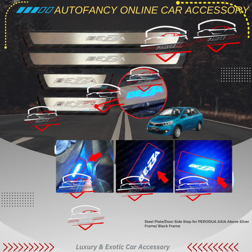 PERODUA BEZZA 2014 - 2023 SIDE SILL STEEL PLATE DOOR SIDE STEP WITH ...