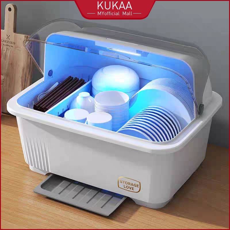 Kukaa UV Light Kitchen Dish Rack With Cover Disinfect Rak Pinggan ...