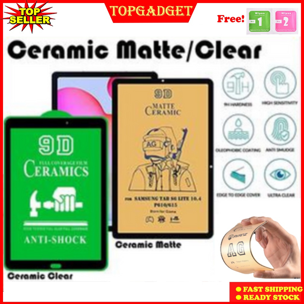 Samsung Ceramic Tab A8 (10.5') Ceramic Matte Ceramic Clear Full Screen ...