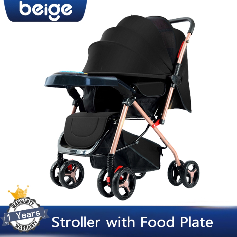 Beige stroller baby travel compact stroller 2 way facing 手推車 小孩 BGW-114 ...