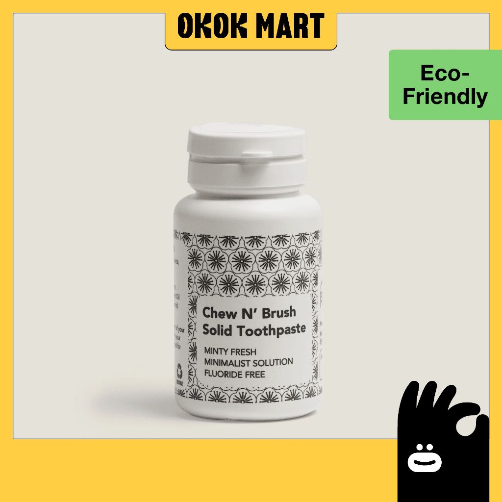 Chew & Brush Solid Toothpaste 1 Jar | Solid Toothpaste Tablet | Minty Fresh | Shopee Malaysia