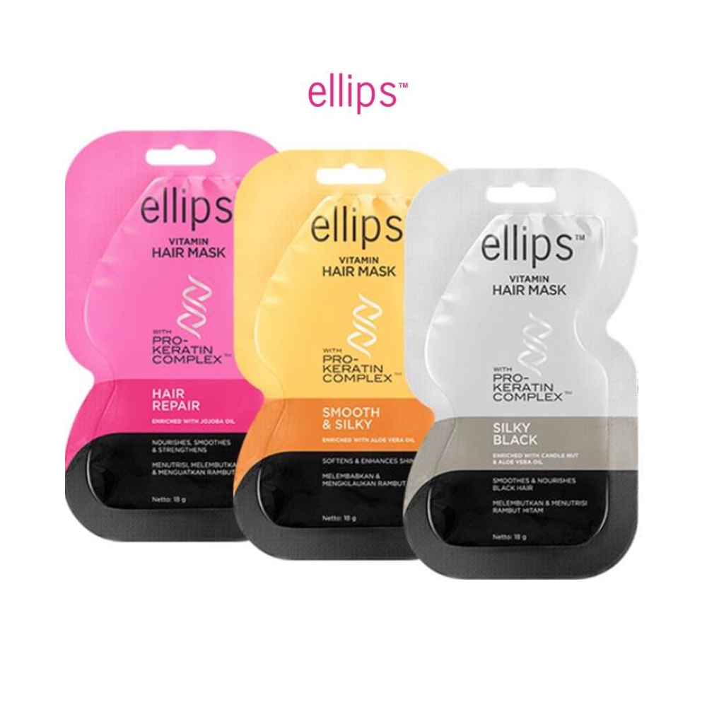 Ellips Vitamin Hair Mask 1's 18g with Pro-Keratin Complex (Smooth Silky ...